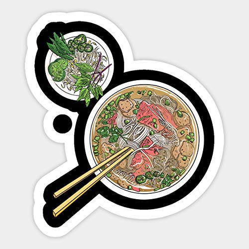Amazon.com: Vietnamese Foodie Pho Beef Noodle Soup Vinyl Sticker : Arts ...