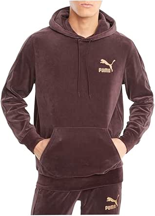 PUMA Men's Iconic T7 Velour Hoodie, Fudge, L at Amazon Men’s Clothing store