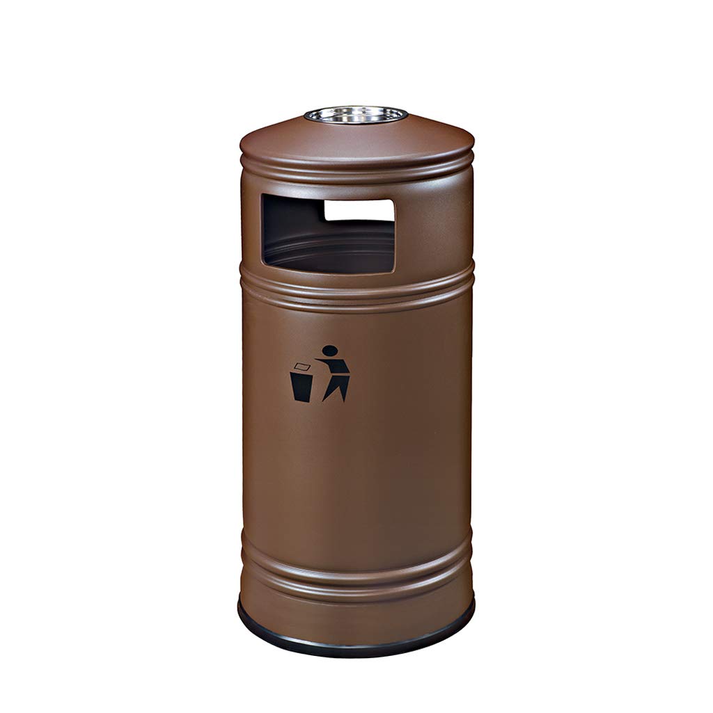 Buy VREF Bote de basura al aire libre Bote de basura Mall T Can Round ...