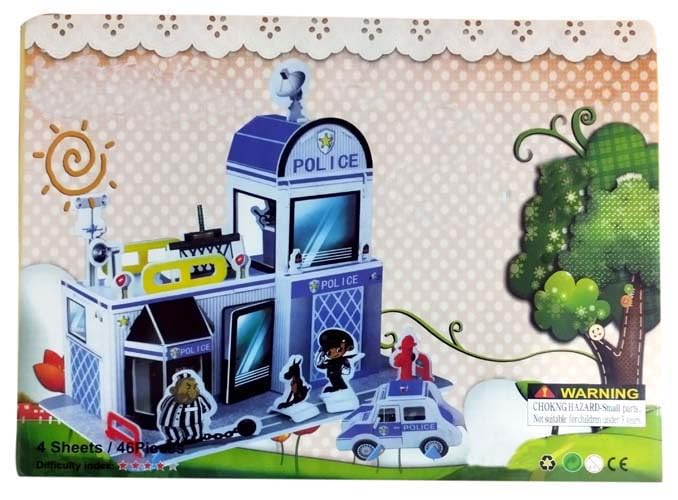 Puzzle Game Police Station, 46 Pieces, 4 Sheets, LX 321 : Amazon.in ...