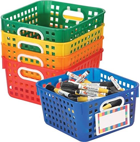 Amazon.com: Really Good Stuff 9" Square Shelf Baskets with Clip On ...