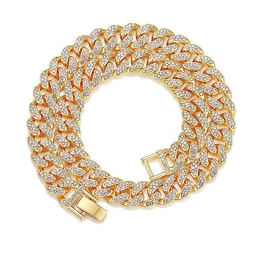 Amazon.com: AFTREE Men's Cuban Chain Silver Miami Cuban Necklace ...