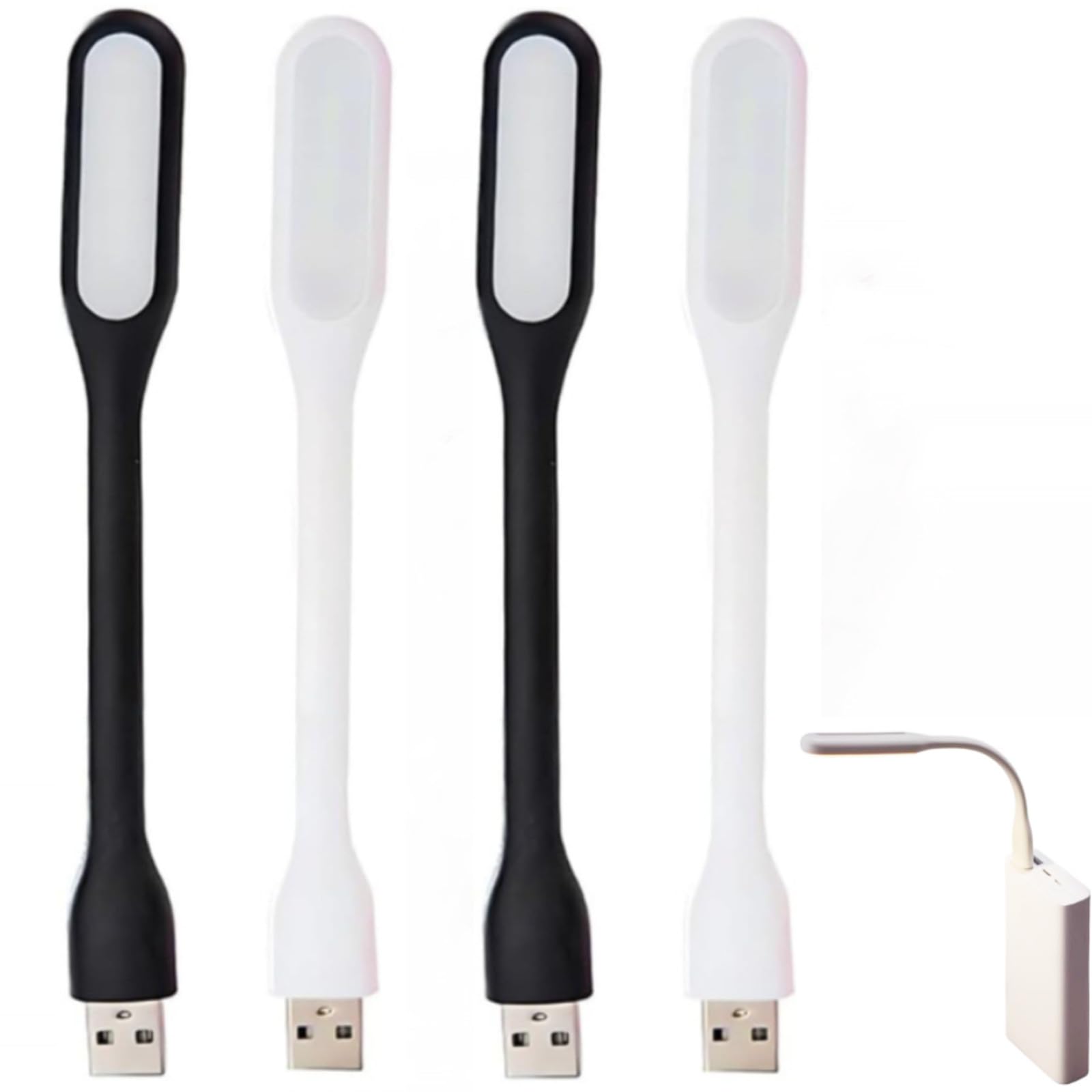 Amazon.co.jp: USBライト 4本セット LEDポータブルライト ミニUSBライト 軽量 コンパクト USB接続 車内 明るい ...