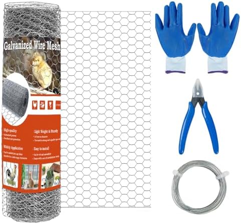 Amazon.com : Chicken Wire 15.7 Inch X 393.7 Inch Poultry Garden ...