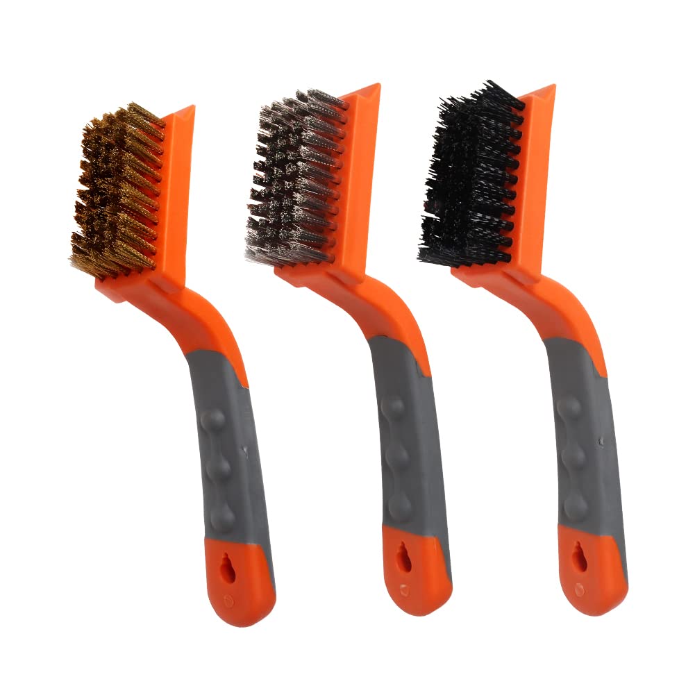 Amazon.com: Wire Brush Cleaning Brush Set , Heavy Duty Nylon/Brass ...