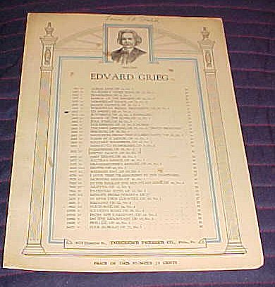 Amazon.com: Edvard Grieg To Spring Op. 43 No. 6 Sheet Music Theodore ...