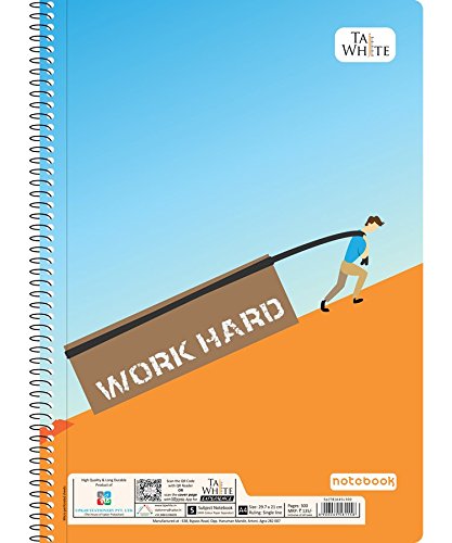 Taj-White Spiral Notebook A4 (29.7 * 21 cm) - Single Line Pg 300 ...