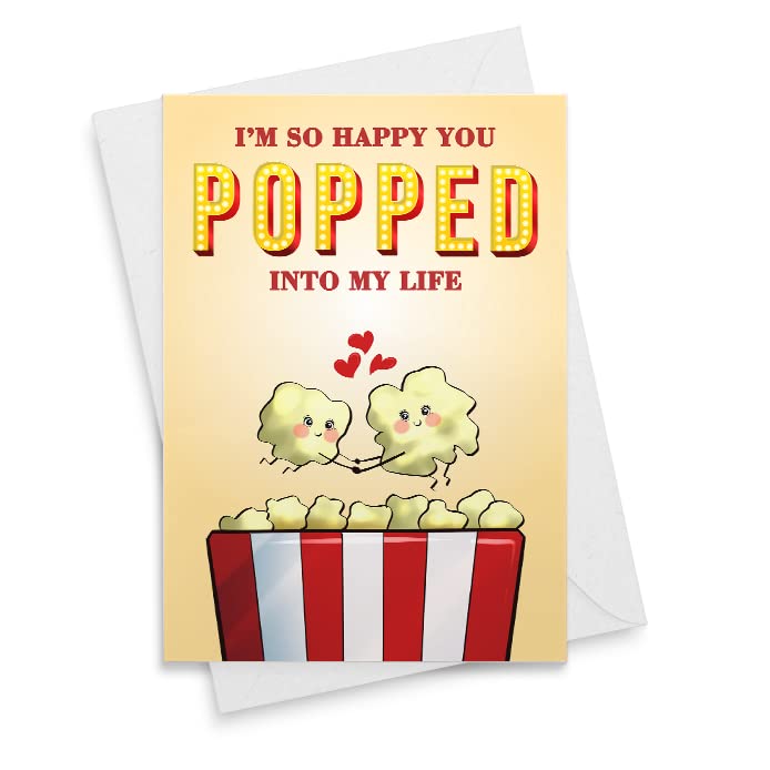 Amazon.com: I'm So Happy You Popped Into My Life Popcorn Food Pun Love ...