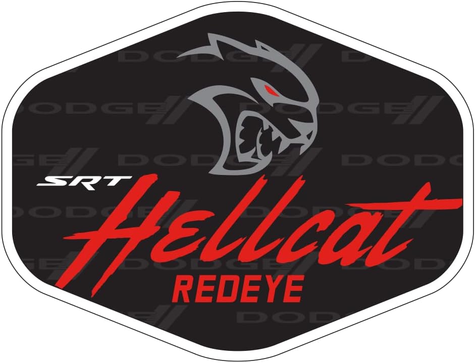 Amazon.com - Dodge SRT Logo Sticker Decal Sheet - 8"x10"