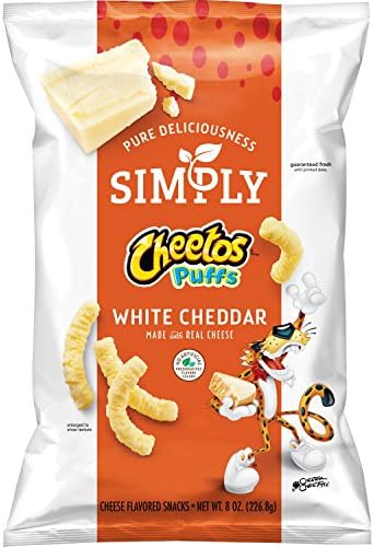 Amazon.com: Simply Cheetos Puffs White Cheddar Cheese Flavored Snacks ...