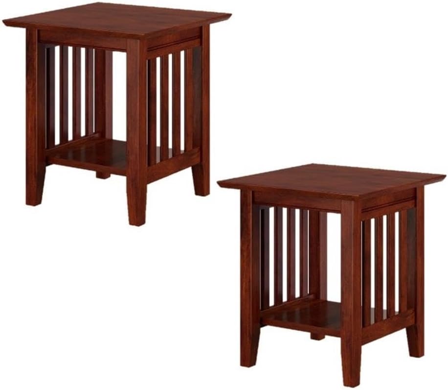 Amazon.com: AFI, Mission, Solid Hardwood End Table, 20 in, Set of 2 ...