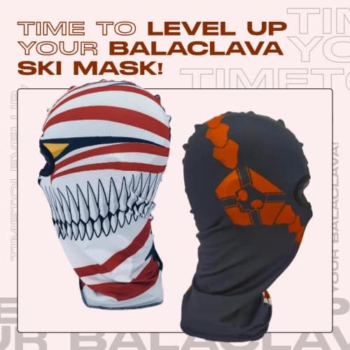 Anime Ski Mask with Design - Black Balaclava Summer Winter Masks for ...