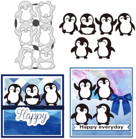 Amazon.com: 3pcs/Set Penguin Metal Die Cuts, Cute Penguin Animal Frame ...