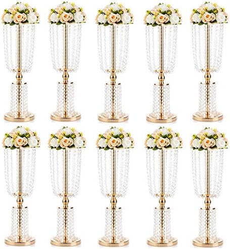 Amazon.com: Unittype 9 Pcs Gold Wedding Centerpieces for Table Gold ...