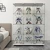 Amazon.com: Glass Display Cabinet with 4 Shelves Extra Large, Floor ...
