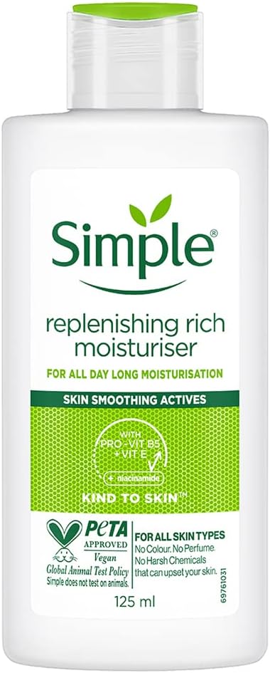 Amazon.com: Simple Replenishing Rich Moisturiser, 125ml by Simple ...