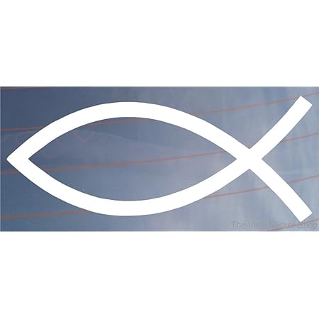 Car Sticker Jesus Ichthys Fish Christian Symbol Religious Window Bumper ...
