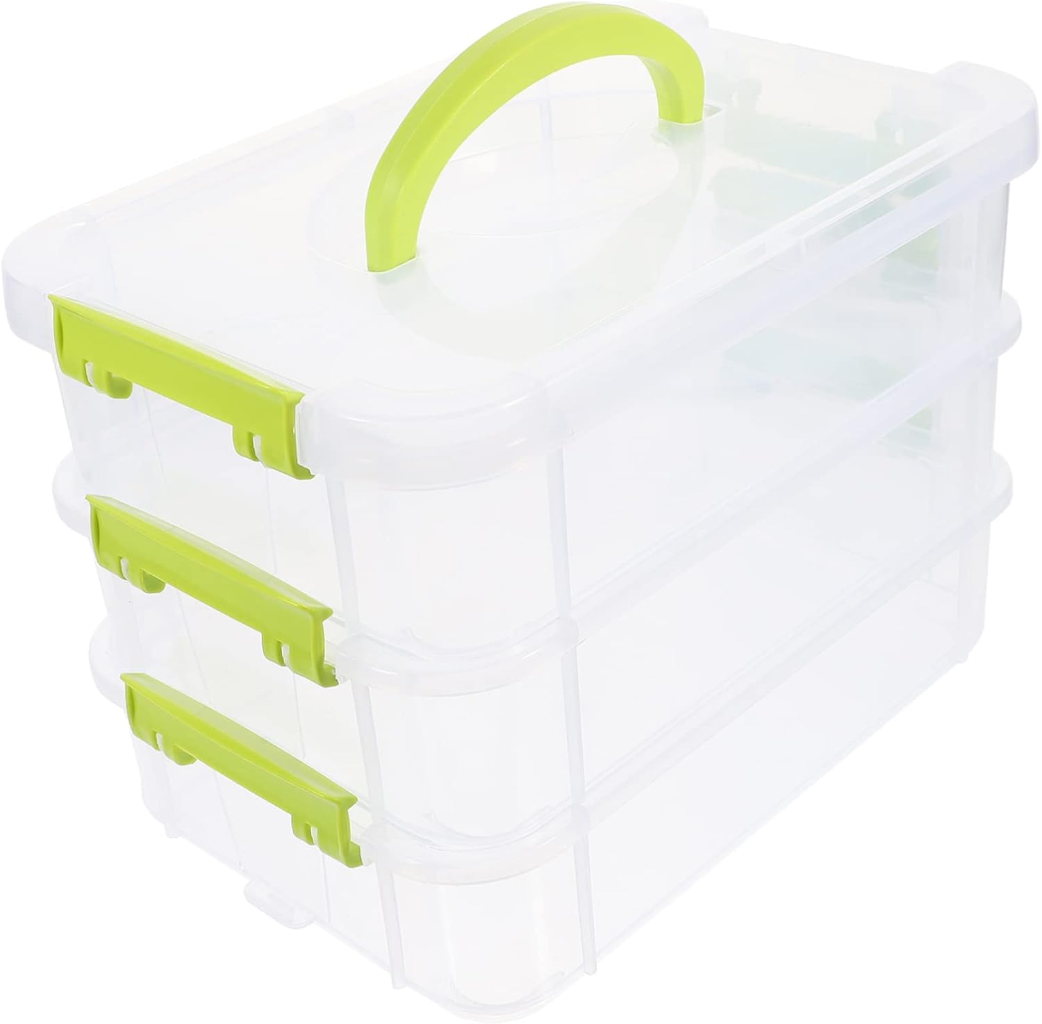 Amazon.com: LOUYENOUS Three Layer Storage Box Tool Box Ornament Storage ...