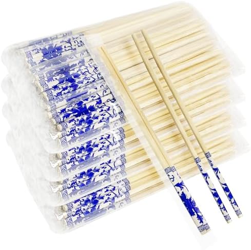 Amazon.com: Chinese Bamboo Disposable Chopsticks - Pack of 100 Pairs, 9 ...