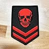 Amazon.com: Red Skull Military Patch Embroidered Iron-On Skeleton ...