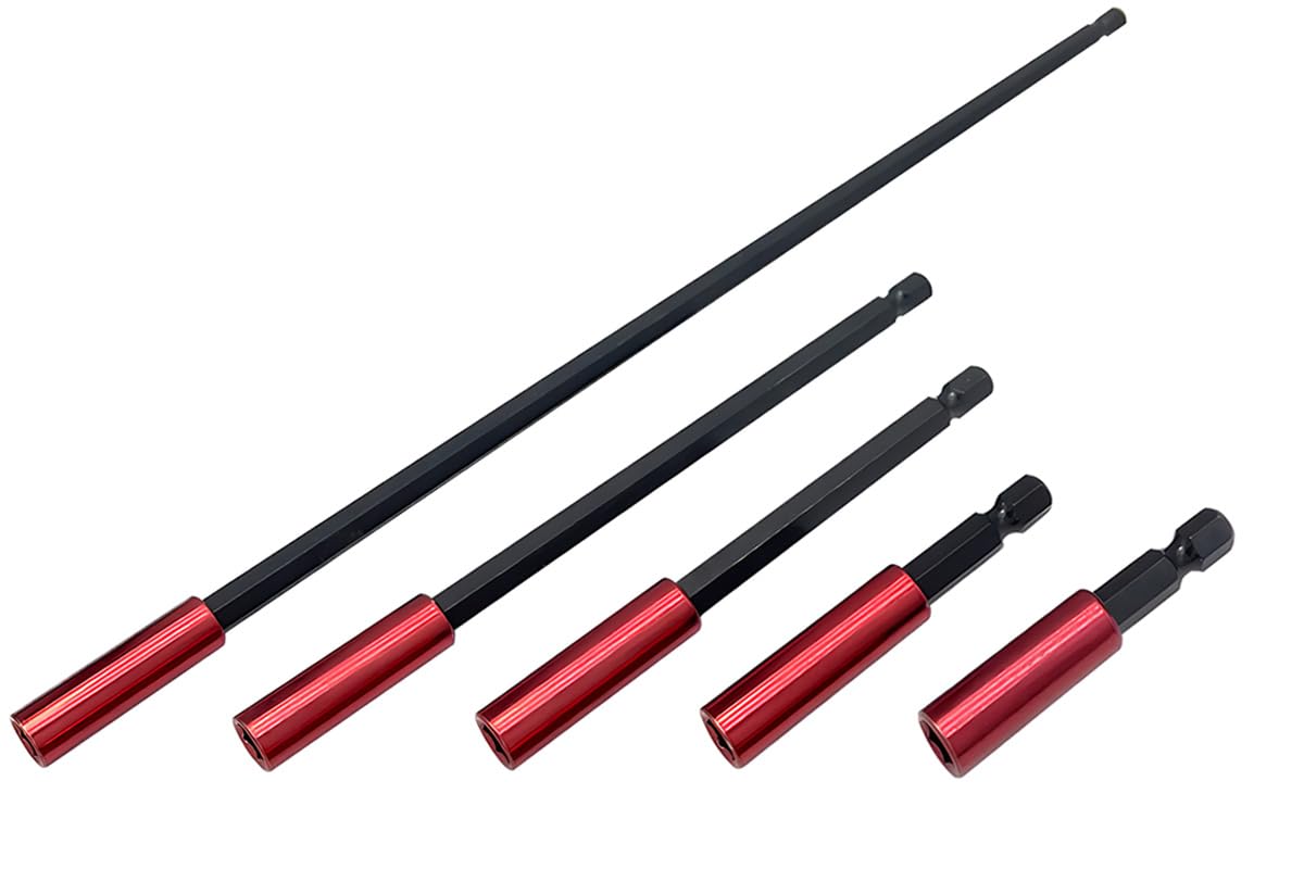 Saipe 5pcs Drill Bit Extension Set, 2/2.4/4/6/12 inch Length Magnetic ...