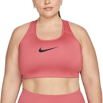 Nike Women's Dri Fit Swoosh Medium Support Sports Racerback Bra Plus ...