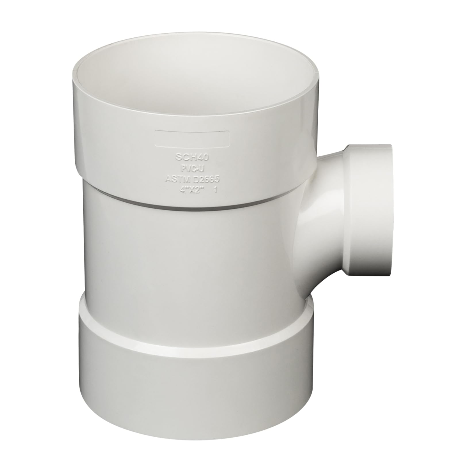 PVC Pipe Fitting Spears PVC DWV Reducing Double Sanitary Tee - 4 X 4 X ...