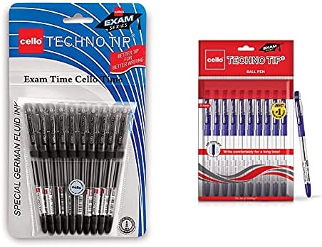 Cello Technotip Ball Pen Set (Pack of 10) - Blue and Black ...
