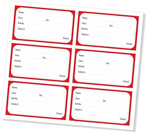 PG Creations School Copy Notebook Name Stickers for School, Kids, 90x51 ...