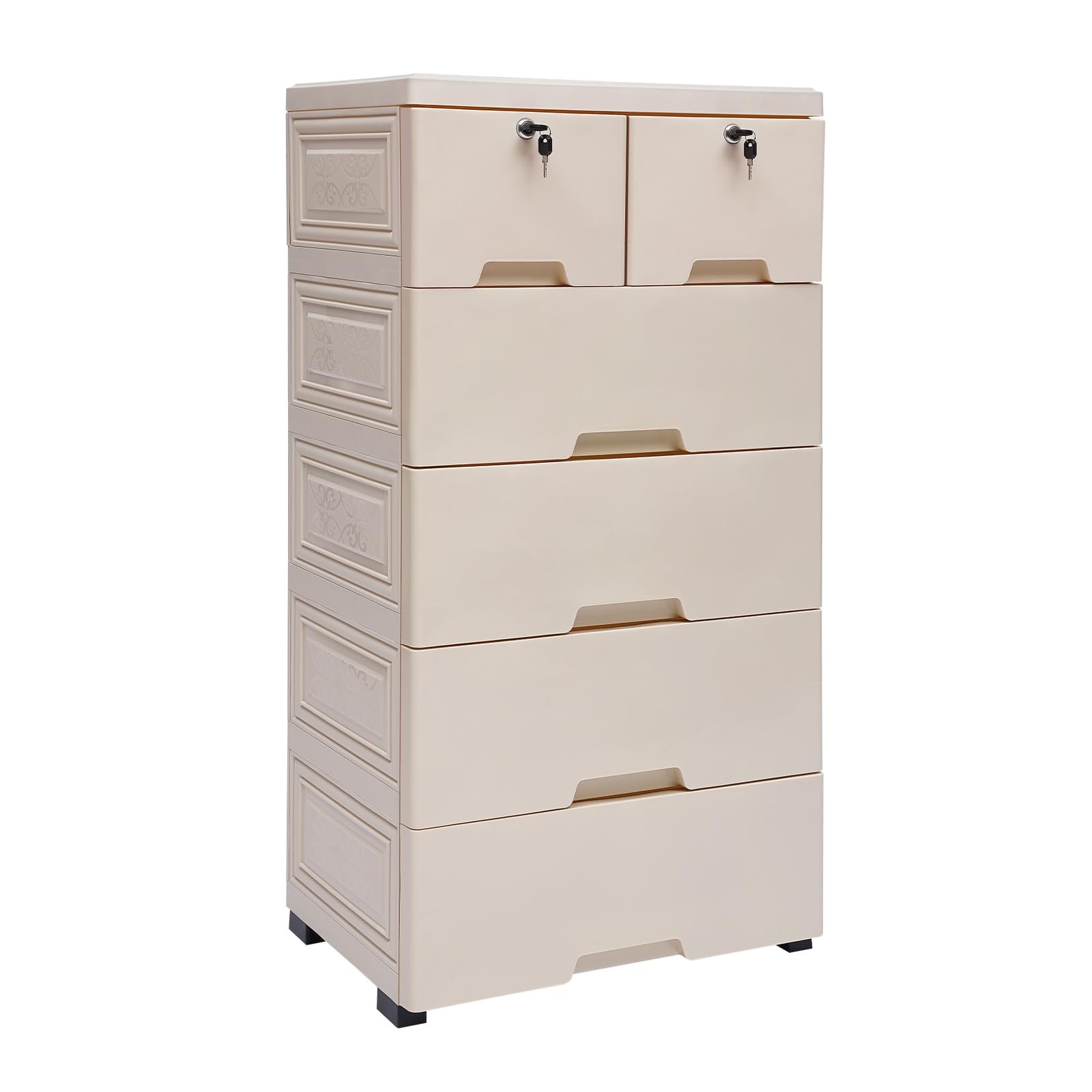 Amazon.com: TBVECHI Storage Cabinet with 6 Drawers, 5-Layer Closet ...