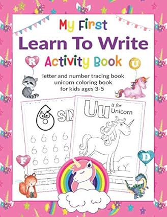 My First Learn to Write Activity Book, Letter and Number Tracing Book ...