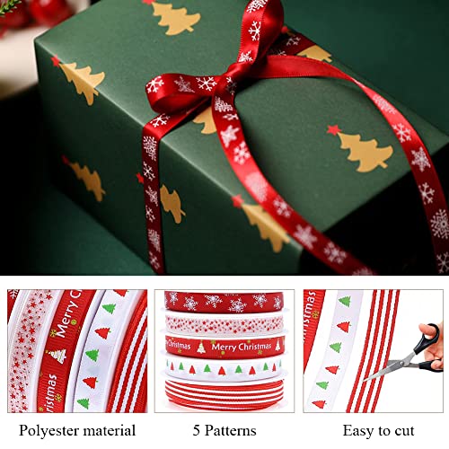 Buying Guide | EXCEART 6 Rolls Christmas Grosgrain Ribbon Christmas ...
