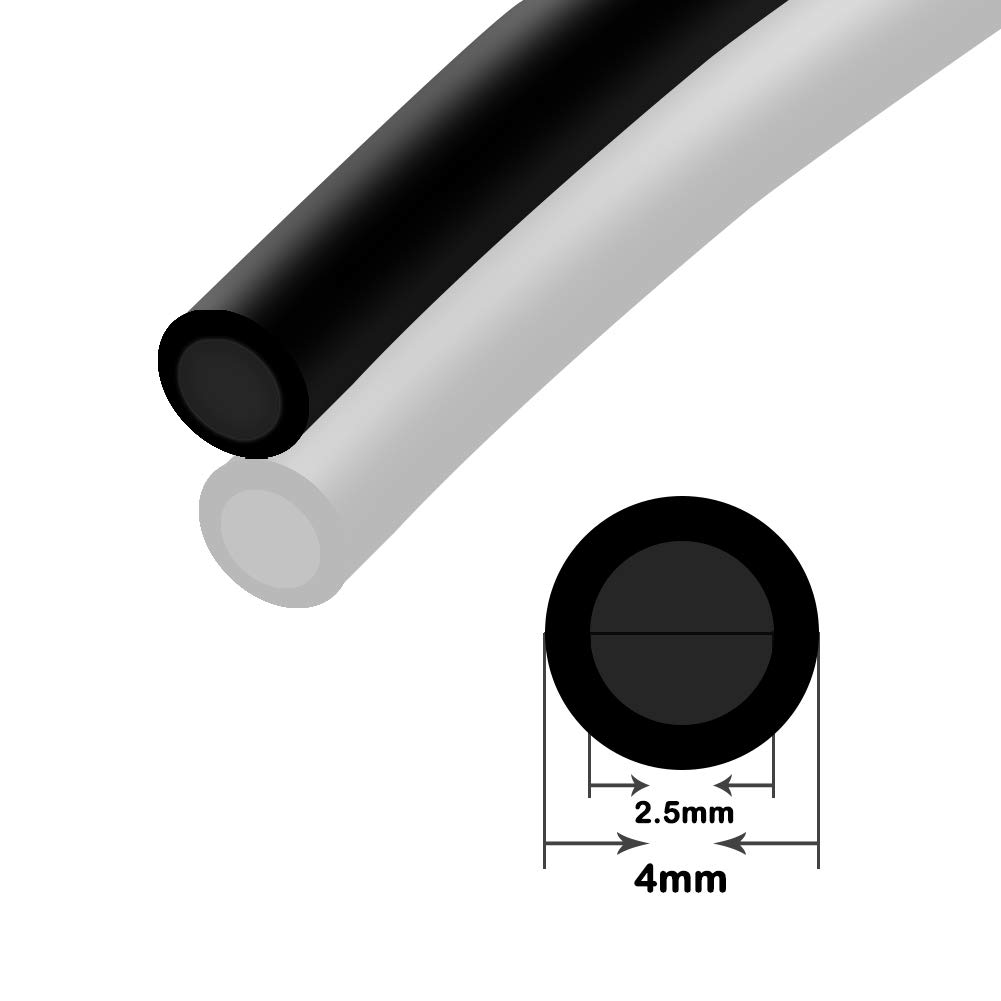 Snapklik.com : Joywayus 4mm X 2.5mm Pneumatic PU Hose, Black, 10M