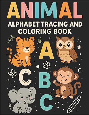 Amazon.com: Animal Alphabet Tracing and Coloring Book: Preschool ...