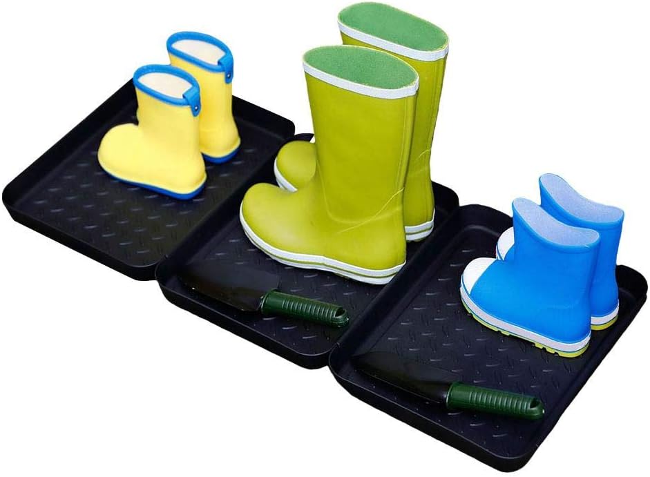 Amazon.com: Doormats,3 Pack Waterproof Boot Trays Multi Purpose Boot ...