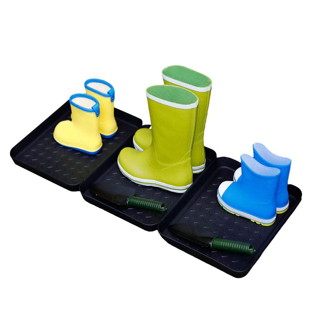 Doormats, 3 Pack Waterproof Boot Trays Multi Purpose Boot Trays Boot ...