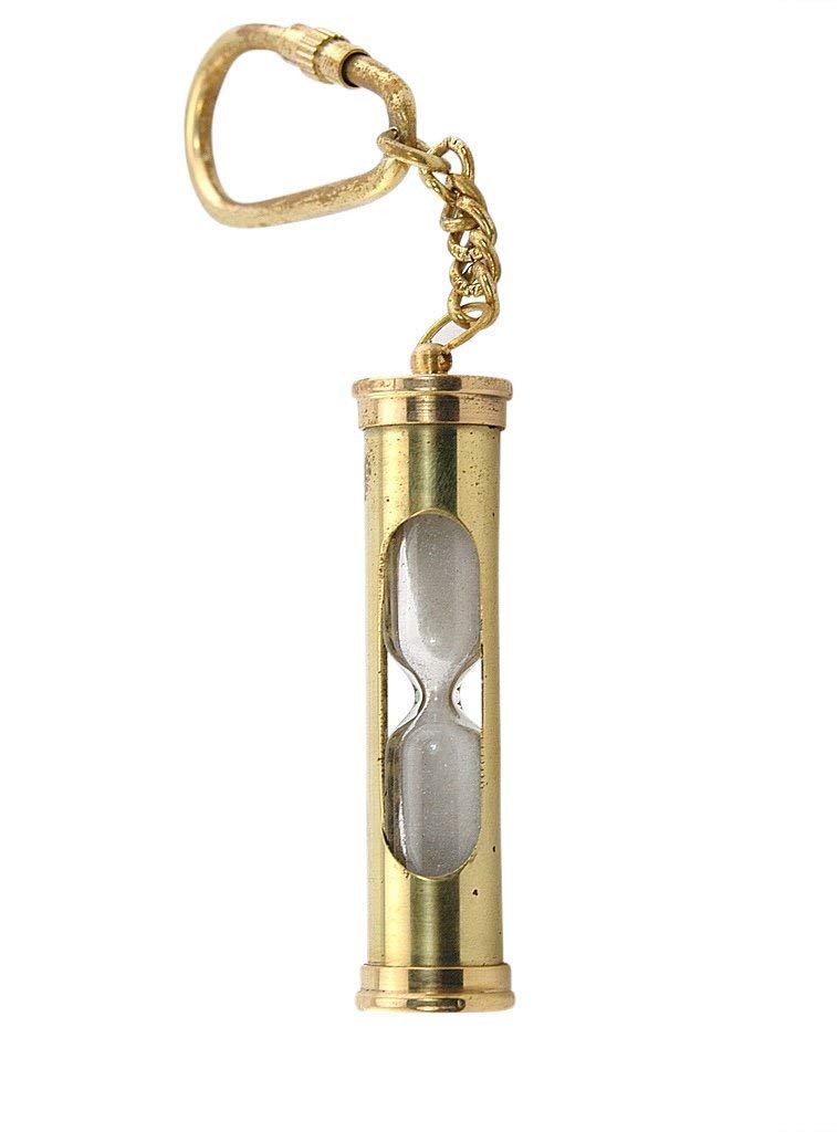 MHE-Brass Sand Timer Hourglass Keychain : Amazon.in: Fashion