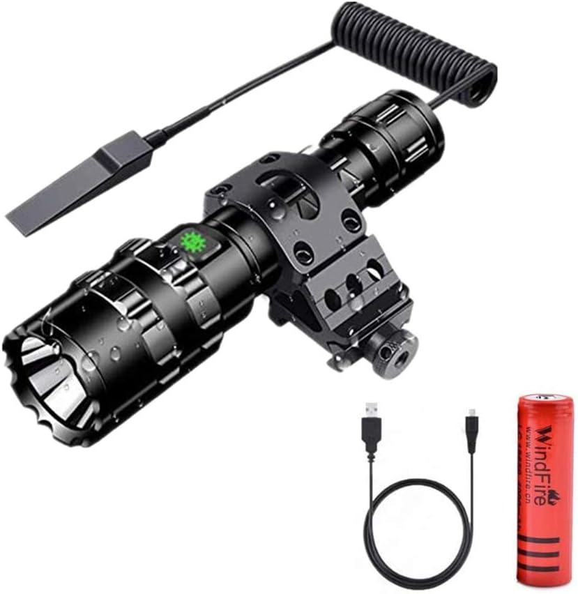 WindFire LED Torch USB Rechargeable, Tactical Torch 5000 Lumen, 5 Light ...