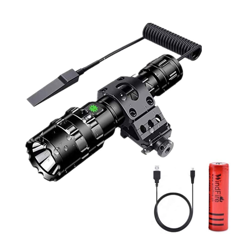 WindFire LED Torch USB Rechargeable, Tactical Torch 5000 Lumen, 5 Light ...