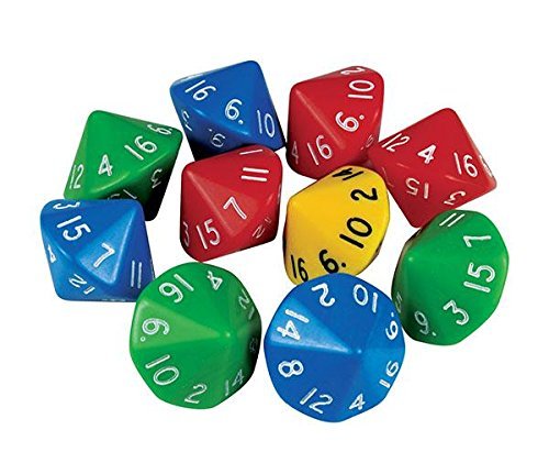 Amazon.com: Tarquin D16 Dice: 16 Face (Pack of 5) : Toys & Games