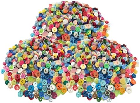 600-700 PCS Mixed Sizes and Colors Sewing Buttons,Round Craft Buttons ...
