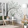 Amazon.com: Giant Green Tree Wall Decals 3D Flying Leaves Wall Stickers ...