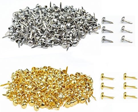 Amazon.com: 500 PCS Paper Fasteners, baotongle Brass Plated ...