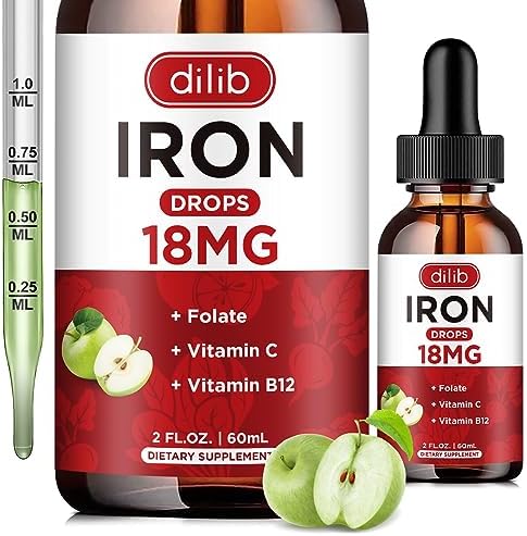 Amazon.com: Liquid Iron Supplement for Women & Men Iron Drops Iron ...