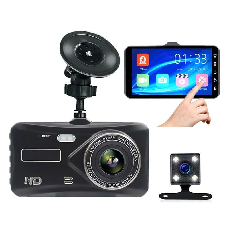 DEVIANT Car Front and Rear Dashboard Camera | Full HD 1080P Dual ...
