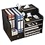 Hggzeg Updated Wooden Desk Organiser, Large Capacity Desk Tidy Storage ...
