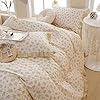 Amazon.com: EAVD French Garden Style Ruffled Floral Comforter Set Full ...
