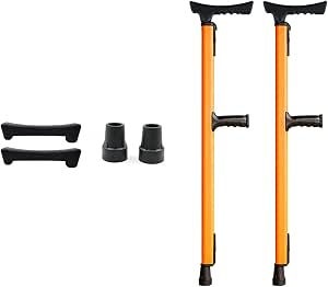 Amazon.com: Adjustable Adult Cane, Underarm Crutches with Underarm Pad ...