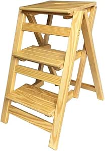 Escabeau Portable 100% Bois Pliable Multifonctionnel Échelle légère ...