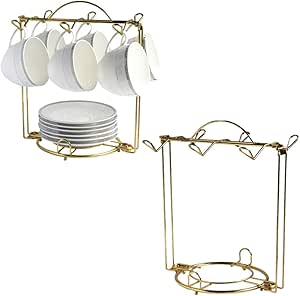 Amazon.com: HOHIYA 2 Pcs Tea Cup Display Rack Saucer Stand Holder ...